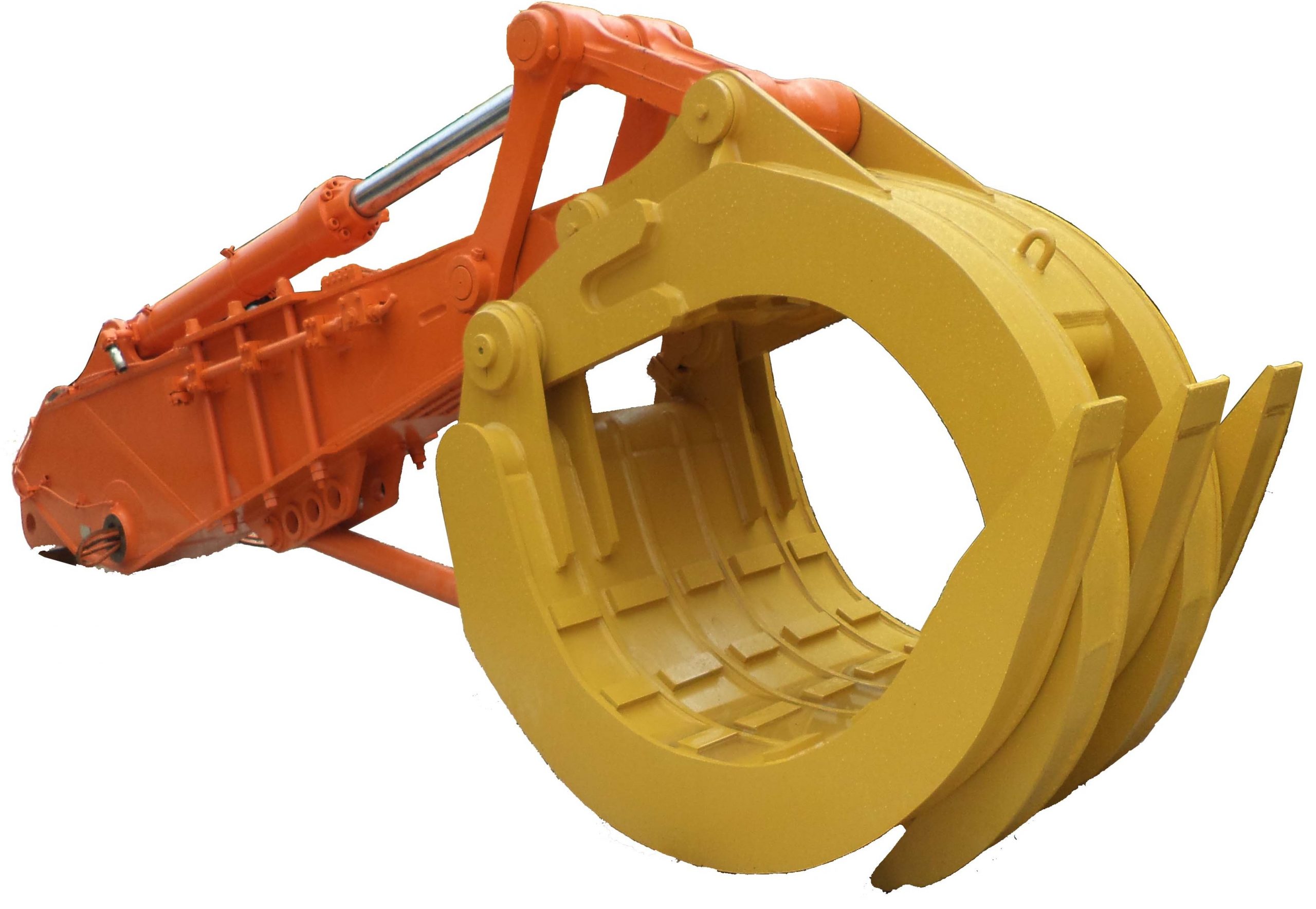 Grapple for handling large-sized rocks applicable to hydraulic ...